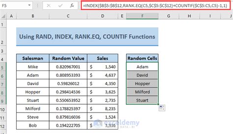 how to select random cells in excel 5 ways exceldemy