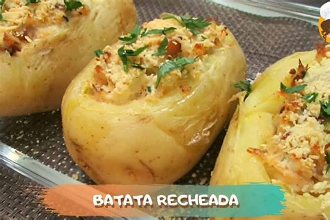 Batata recheada uma receita fácil e muito saborosa para você servir no