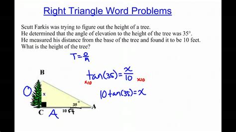 Right Triangle Trig Word Problems Pdf