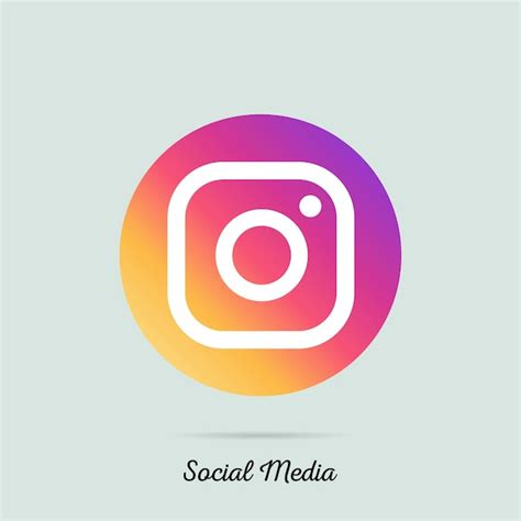 Ícono de logotipo de instagram logotipo de redes sociales realista