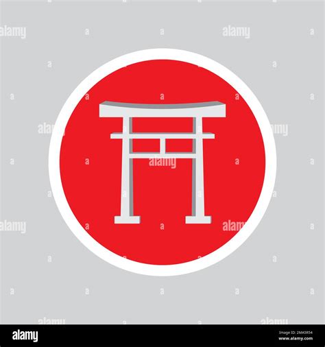 Icono de la puerta de torii símbolo de la civilización japonesa