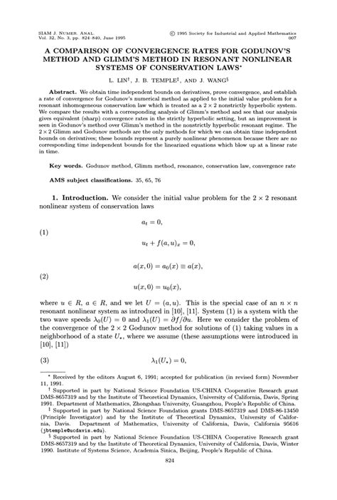 pdf a comparison of convergence rates for godunov s method and glimm s method in resonant