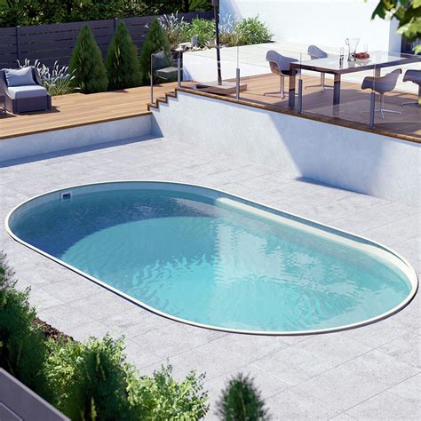 Piscine en acier enterrée ovale SKYSAND Comfort 800 h 150 Piscines