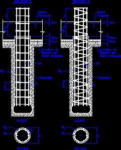 Cimentacion Pilotes En Autocad Librer A Cad