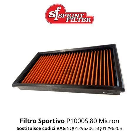 Filtro Aria Sportivo P1000S Sprint Filter 5Q0129620B Auto Parts Europe