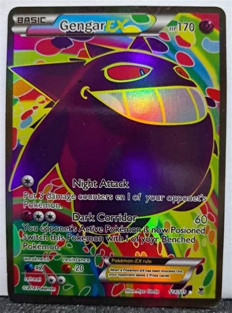 Gengar EX 114 119 XY Phantom Forces Full Art Ultra Rare Holo Pokemon