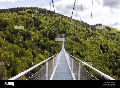 Todtnau Allemagne 17th mai 2023 Un pont suspendu traverse une vallée