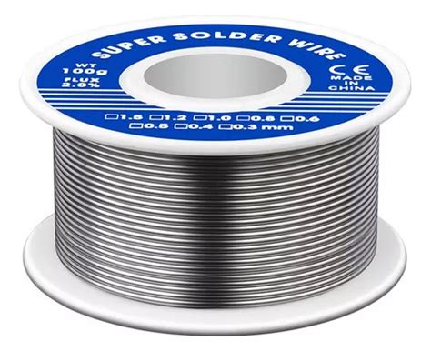 Rollo De Soldadura Plomo 1 Mm 100 G Aleación 40 60 Estaño Meses sin