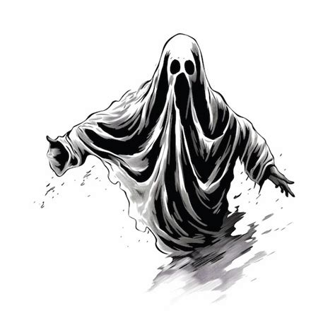 Premium AI Image HandDrawn Halloween Ghost Abstract