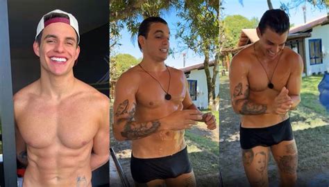 Ex BBB Antônio Rafaski o pênis marcando na sunga no Rancho do Maia