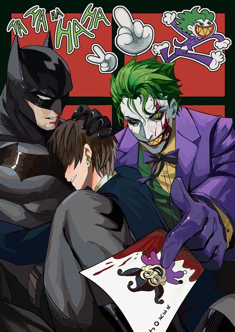 Batman Bruce Wayne And Joker Dc Comics And More Drawn By