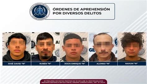 Cumplimenta AEI cinco órdenes de aprehensión por diversos delitos