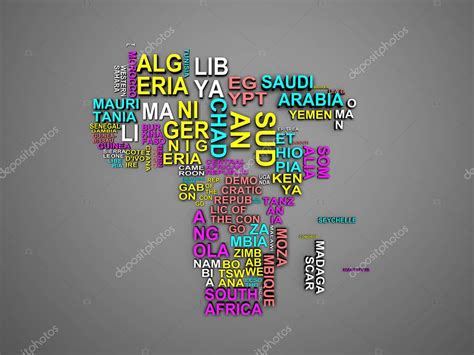 El Mapa De Frica Con Todos Los Estados Y Sus Nombres 3d Ilustraci N En