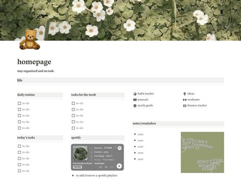 Aesthetic Minimalist Notion Template