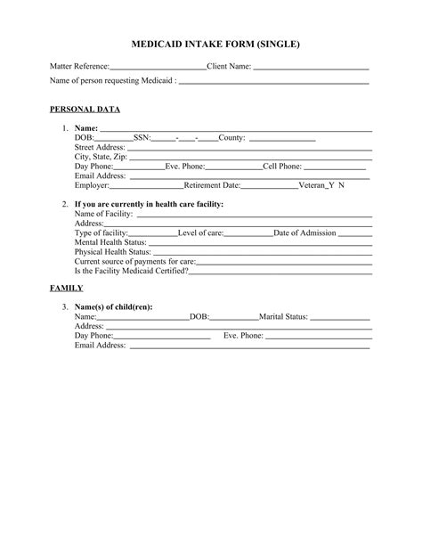 Free Printable Client Intake Form Templates Word Pdf Excel Example