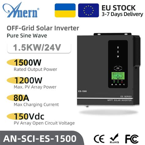 Anern W W Hybrid Solar Inverter V V Pure Sine Wave Off