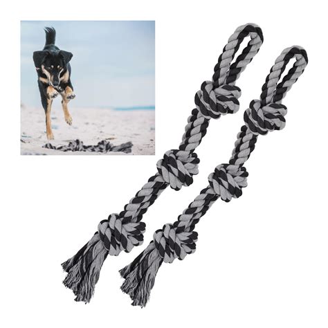 Relaxdays Jouet Pour Chiens En Corde Lot De 2 Accessoire Pour Grands