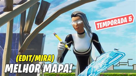 O MELHOR MAPA DE TREINO DO FORTNITE MIRA EDIÇÃO CONSTRUÇÃO FORTNITE
