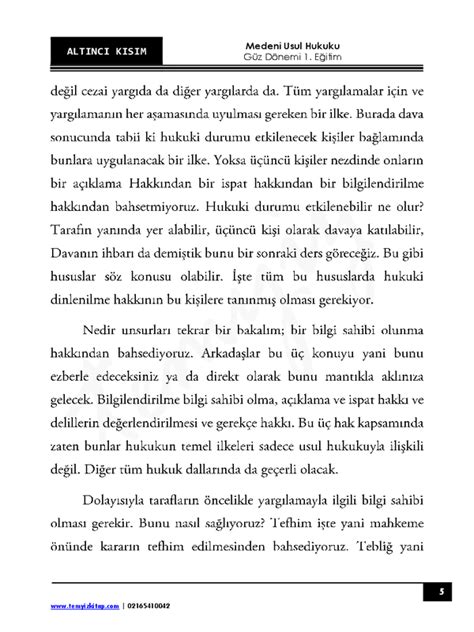 Medeni Usul Hukuku 1 Öğretim 22 23 Güz 6 Not Evim Marmara