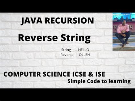Java Program To Reverse A String Using Recursion YouTube