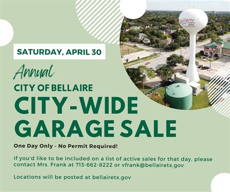 City Of Bellaire On Twitter The Annual City Wide Garage Sale Is