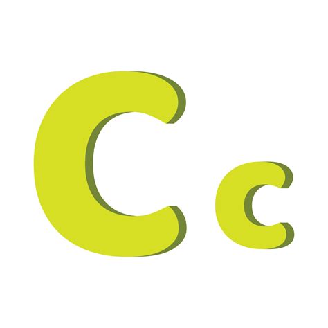 Inglés letra C para niños 3d letra mayuscula c pequeño C 22600824