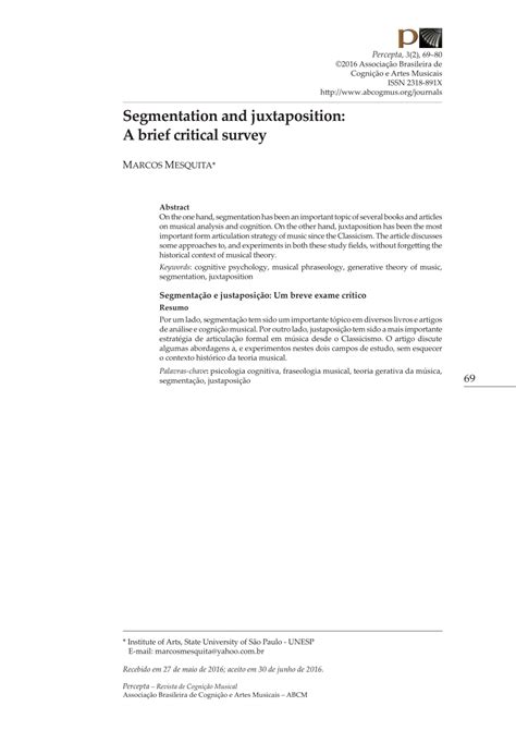 pdf segmentation and juxtaposition a brief critical survey