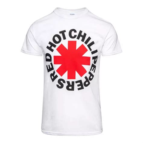 RED HOT CHILI Peppers T Shirt Logo Rock Band Official White New 15 95