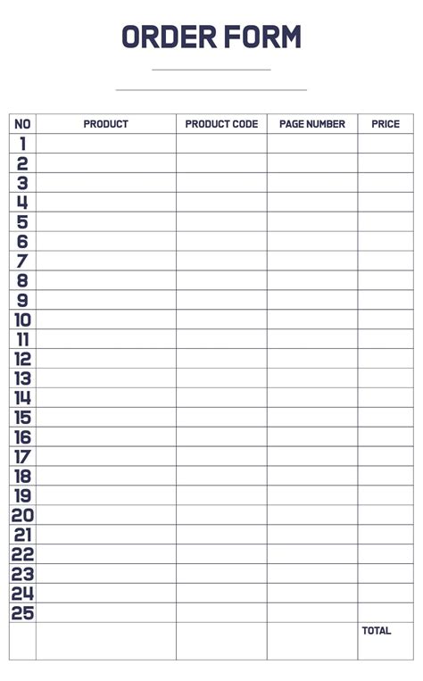 10 Blank Order Form Template Free Sampletemplatess Sampletemplatess Riset