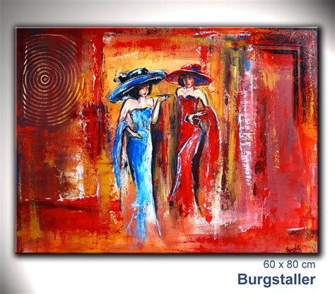 BURGSTALLER Gemälde ORIGINAL Bild Kunst Malerei Acrylbild Modern FRAUEN