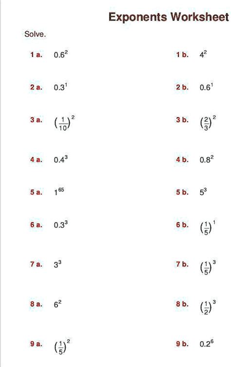 SOLVED Please Tell The Answer For This Exponents Worksheet Solve