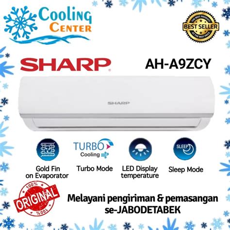 Jual AC SHARP AH A9ZCYN 1 PK AH A 9 ZCYN LOW WATT 1 PK HARGA UNIT ONLY
