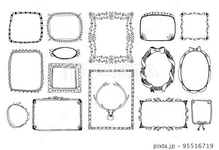 Hand drawn doodle framesのイラスト素材 95516719 PIXTA