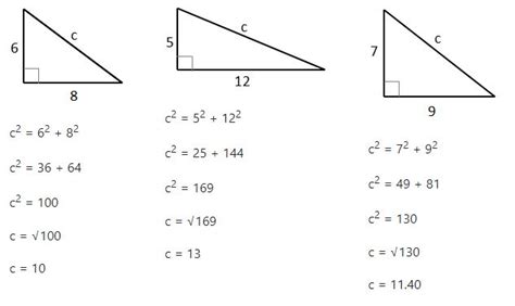 pythagoras theorem formula proof examples definition application