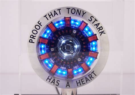 IRON MAN 1 1 Arc Reactor Proof That Tony Stark Has A Heart Led Etsy