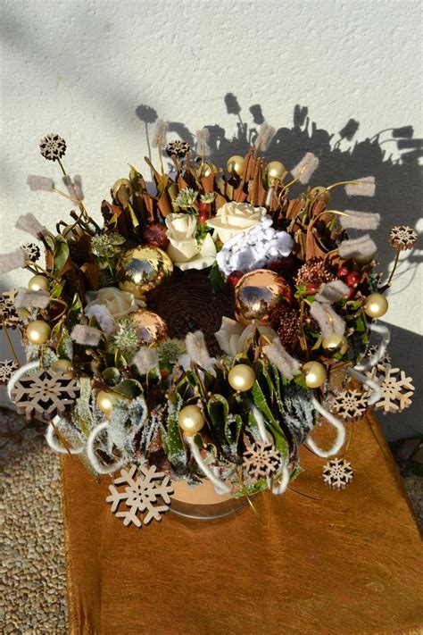 Bouquet décoratif Noël 2016 réalisée en démonstration par une