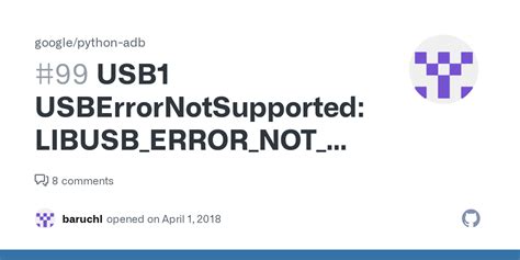 Usb Usberrornotsupported Libusb Error Not Supported Issue