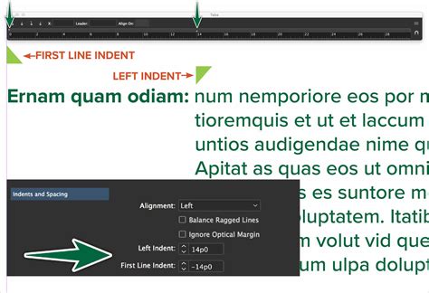 AC Computer Graphics Tabs Indents