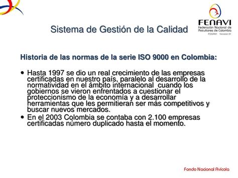 Ppt Presentaci N De Un Sistema De Gesti N De La Calidad Con Fines De