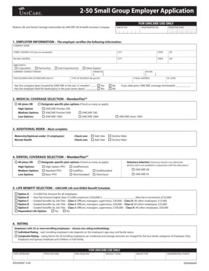 Fillable Online Small Group Employer Application Fax Email Print