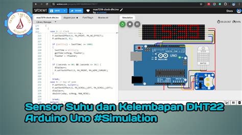 Sensor Suhu Dan Kelembapan Dht Arduino Uno Simulation Youtube