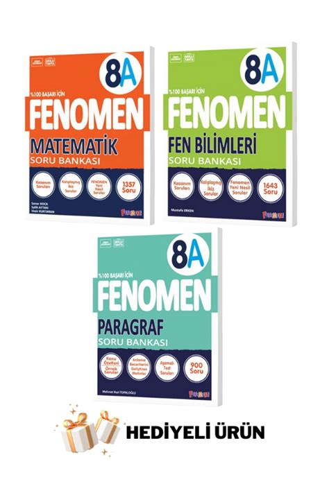 Gama Yayınları FENOMEN 8 SINIF LGS MATEMATİK A FEN BİLİMLERİ A PARAGRAF