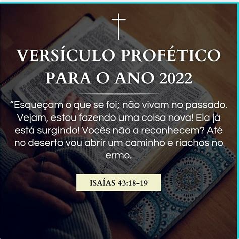 VERSÍCULO PROFÉTICO 2022 Versículos Isaías 43 Isaías