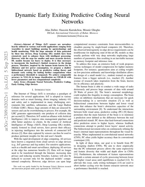 pdf dynamic early exiting predictive coding neural networks