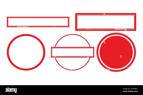 Vector Stamp Without Text Set Of Stamps Red Stamps Grunge Rubber