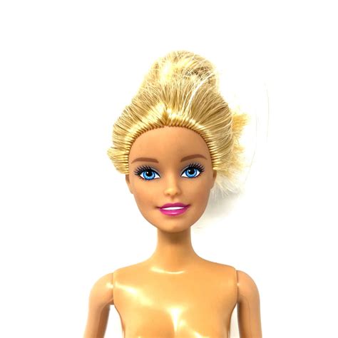Ooak Nude Blonde Belly Button Barbie Doll Blue Eyes Pink Lips 22