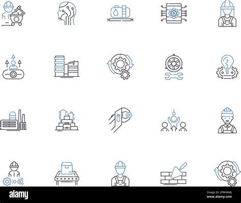 Import And Export Outline Icons Collection Import Export Customs