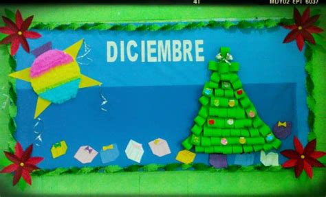 Mural Para Diciembre Murales Escolares Periodico Mural Octubre