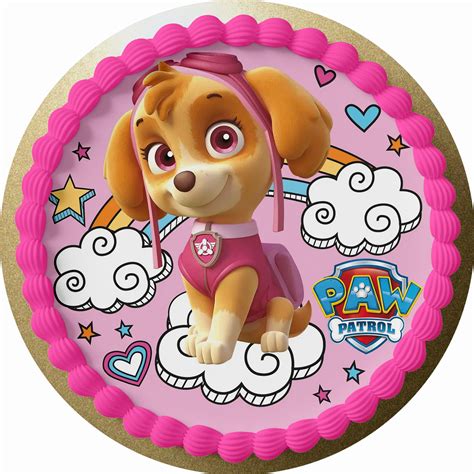 Opłatek na tort Psi Patrol 20cm Skay Gratis Tekst 19 Wafers Premium