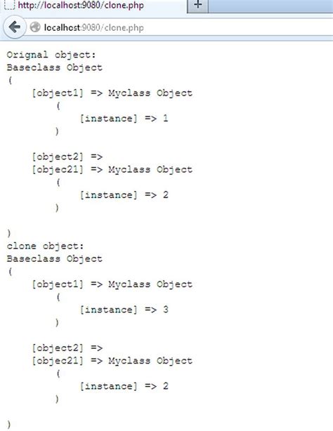 how to make clone object in php